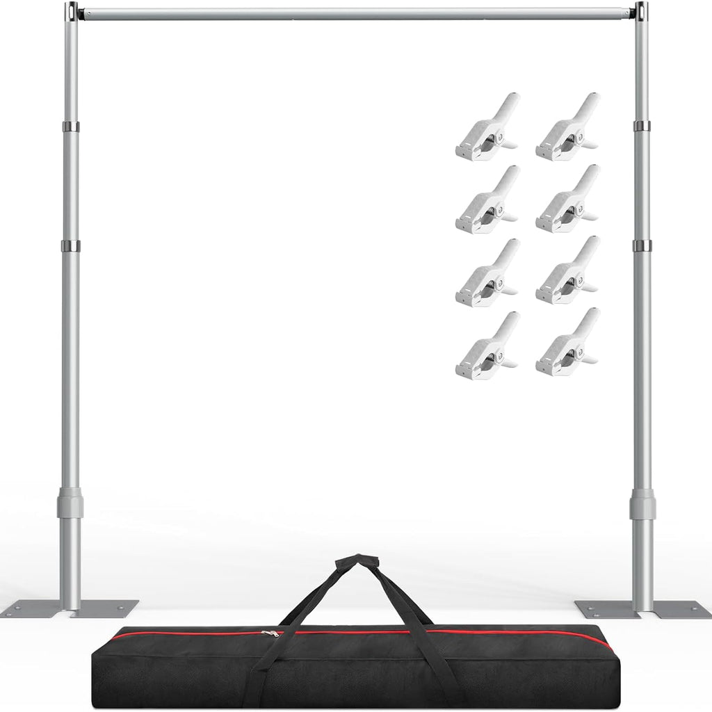 10Ft Heavy-Duty Pipe and Drape Stand Adjustable Photo Booth Frame Kit ...