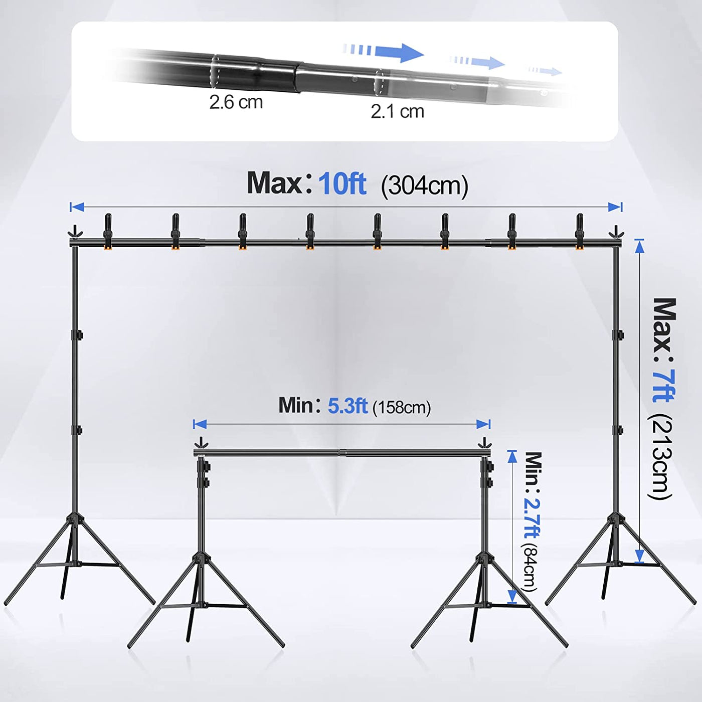 Light-Weight Backdrop Stand – EMART®| Expert on Backdrop Stand