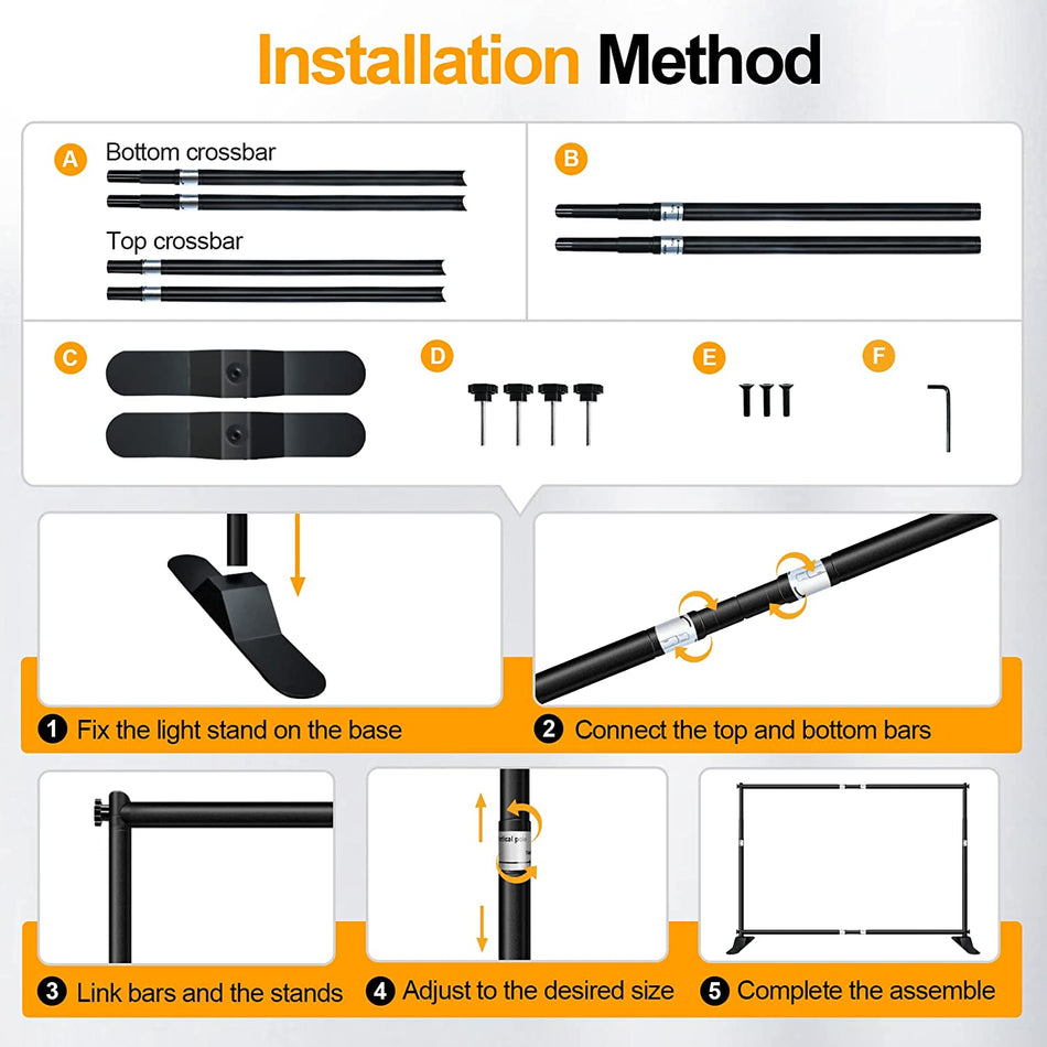 Banner Stand, 8x8 /10x8 / 10x10 ft – EMART®| Expert on Backdrop Stand